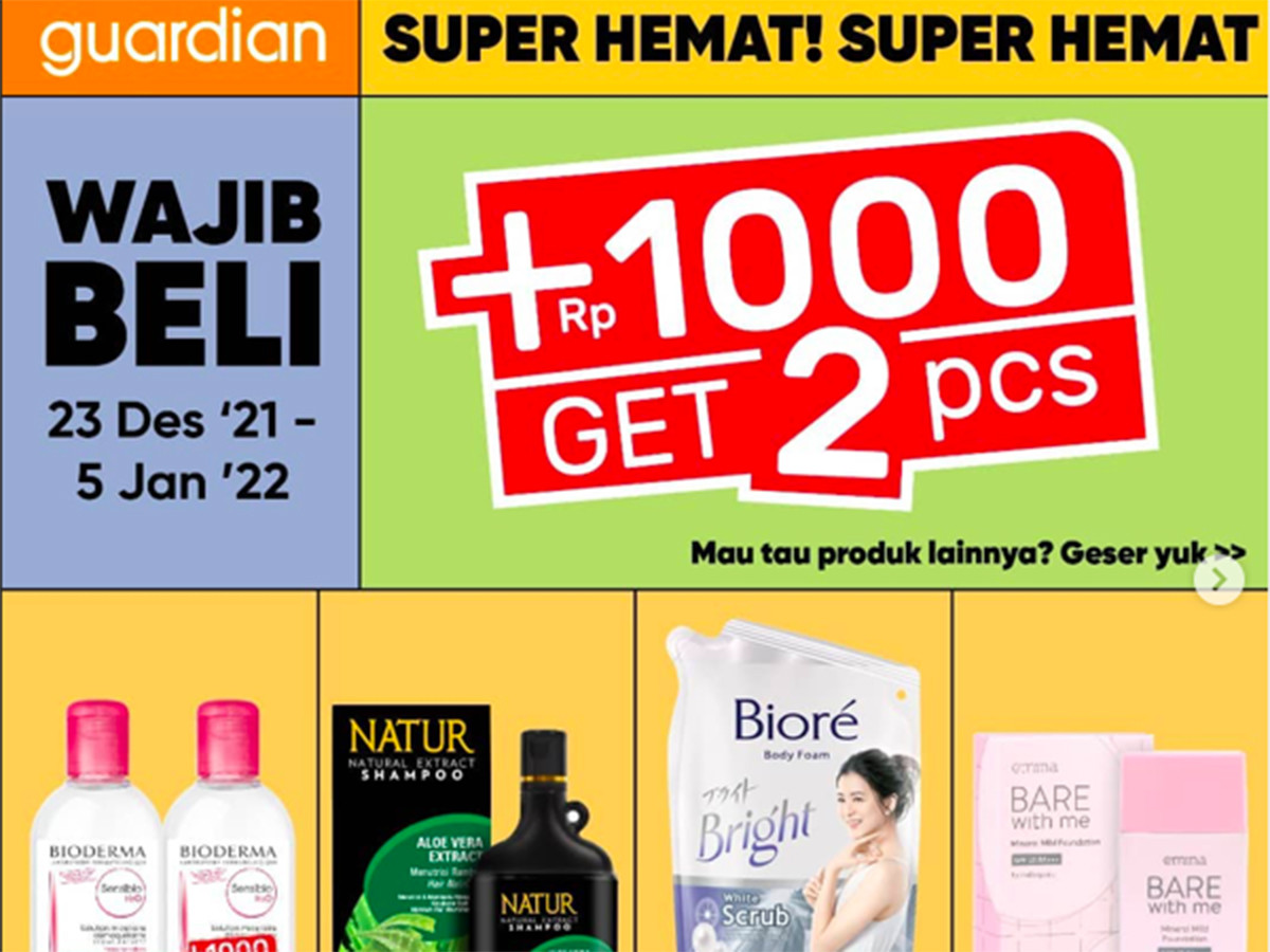 Yuk Serbu Promo Guardian Hari Ini, Tambah Rp1.000 Bisa Dapat 2! - GenPI.co