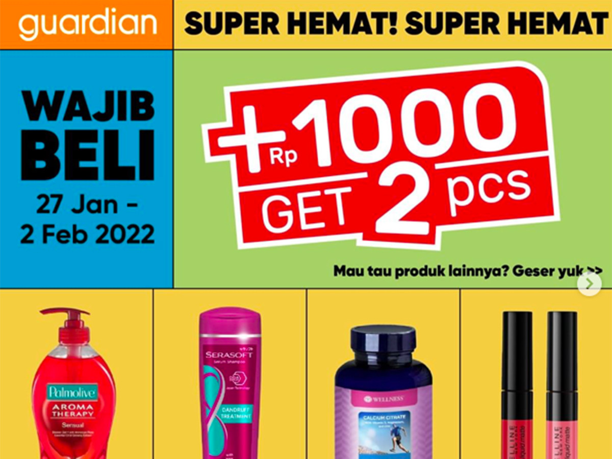 Promo Guardian Hari Ini Dahsyat Banget, Tambah Rp1.000 Dapat 2! - GenPI.co